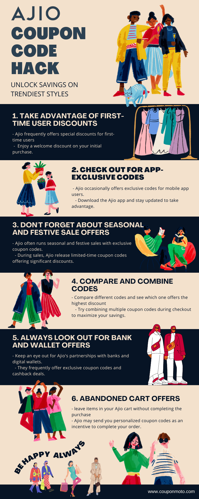 Ajio Coupon Code Hack: [60-80% OFF] On Trendy Styles